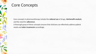 Pharmacotherapy Overview pharmacokinetics | PPTX