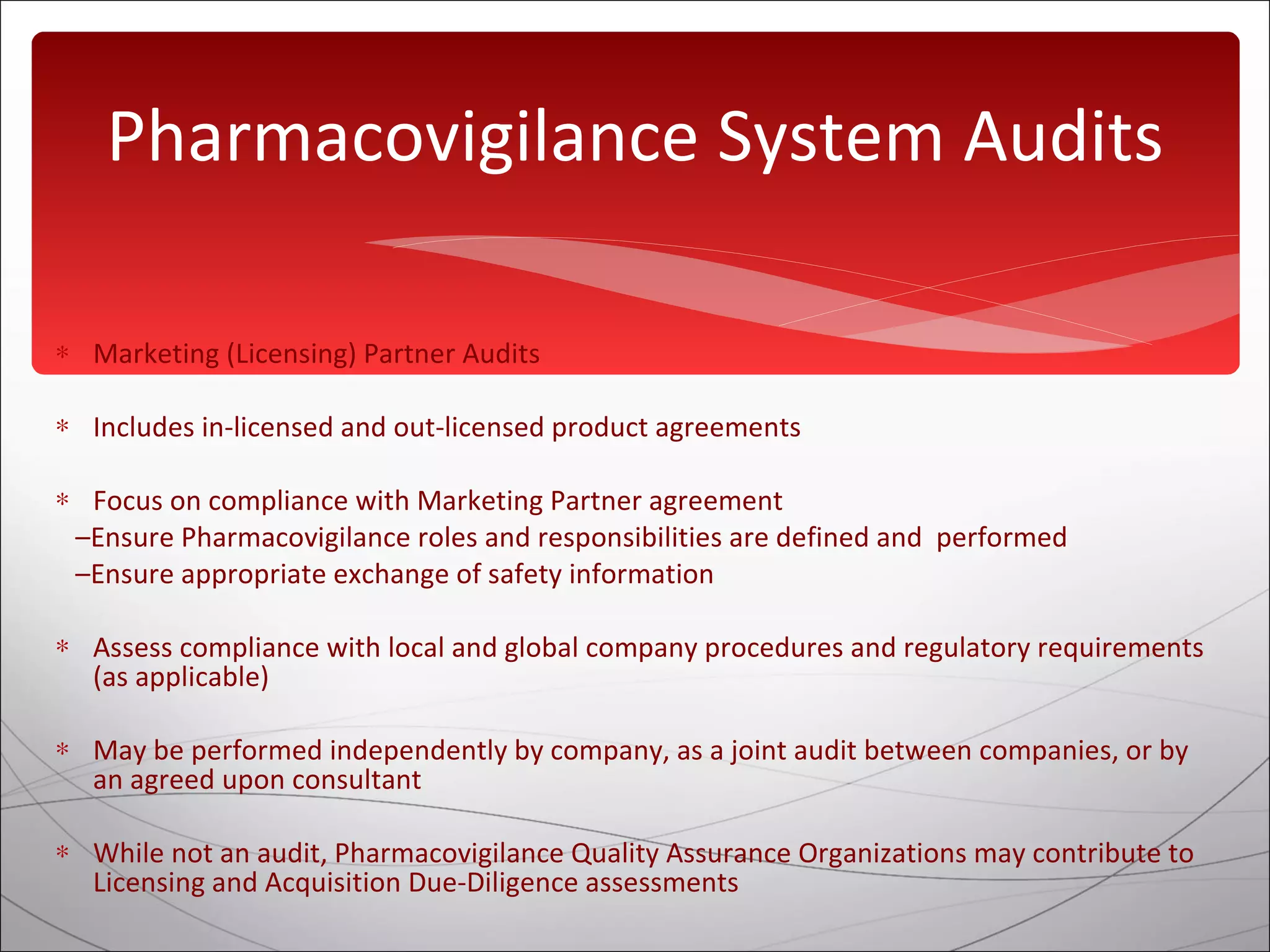 Audit in Pharmacovigilance | PPT