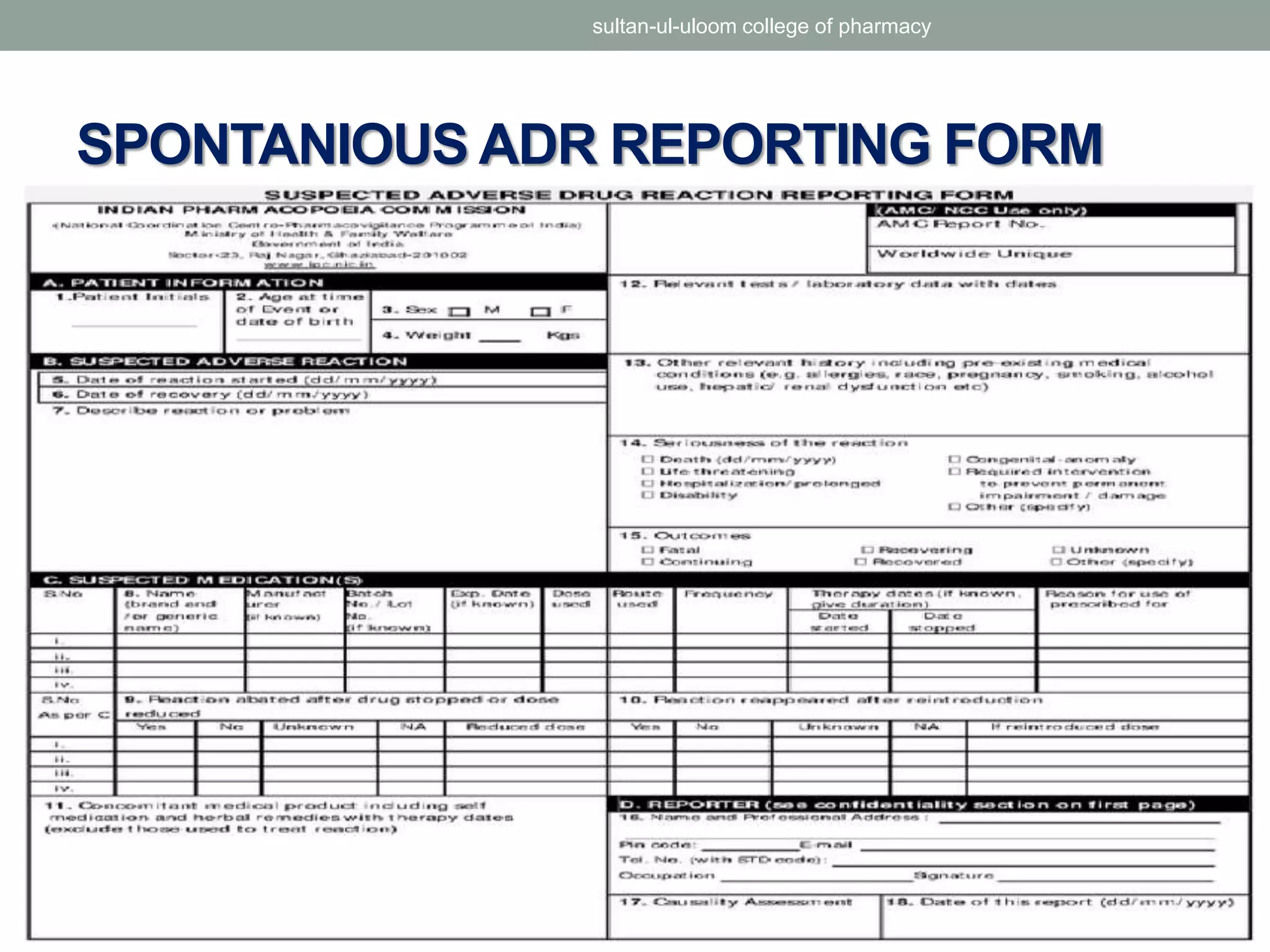 Pharmacovigilance and ADRs | PPTX