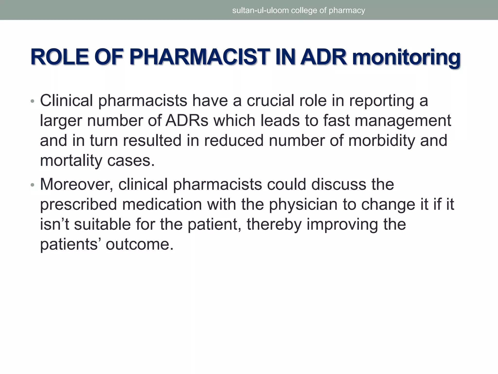 Pharmacovigilance and ADRs | PPTX