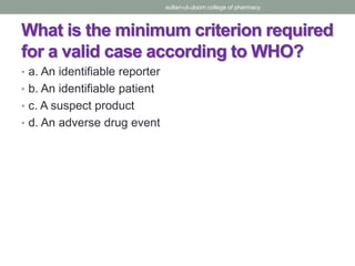 Pharmacovigilance and ADRs | PPTX