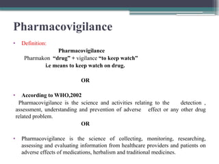Pharmacovigilance & Adverse Drug Reaction | PPTX