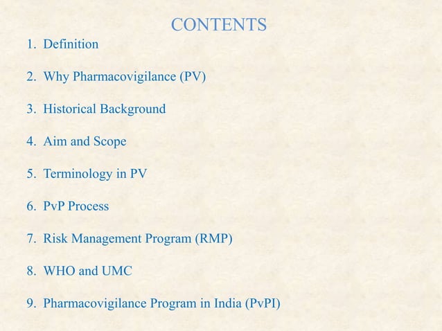 Pharmacovigilance-an overview | PPT