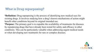 Role of Pharmacovigilance in Drug Repurposing | PPTX