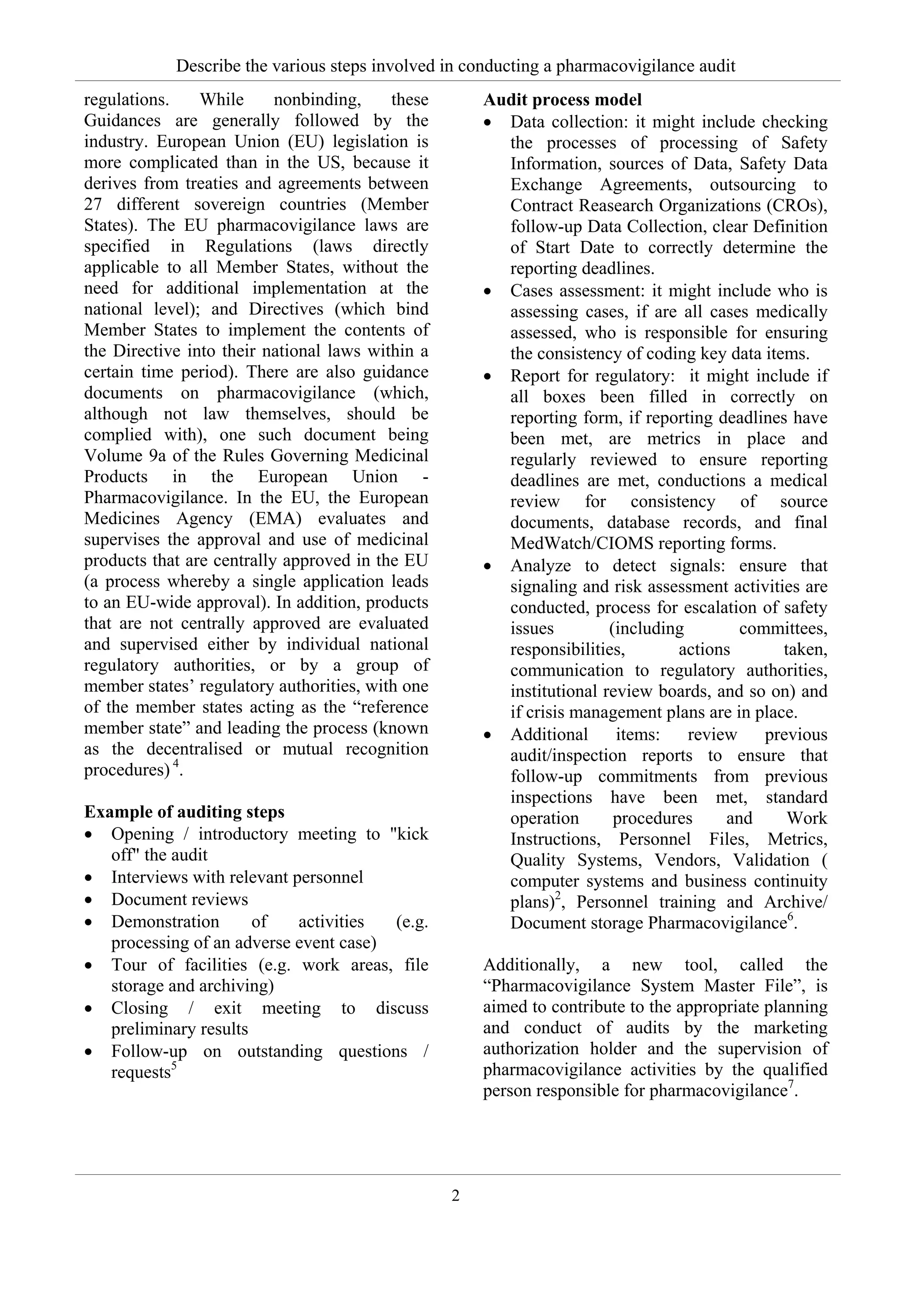 Pharmacovigilance audit | PDF | Pharmaceutical Industry | Industries