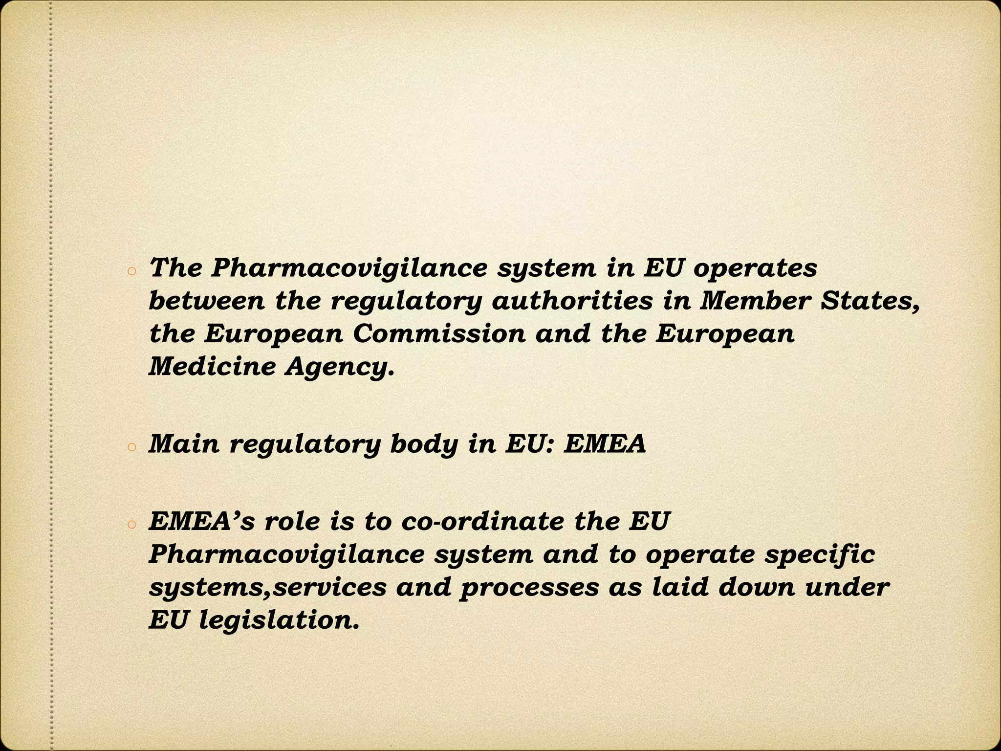 Pharmacovigilance regulations as per European Union | PPTX