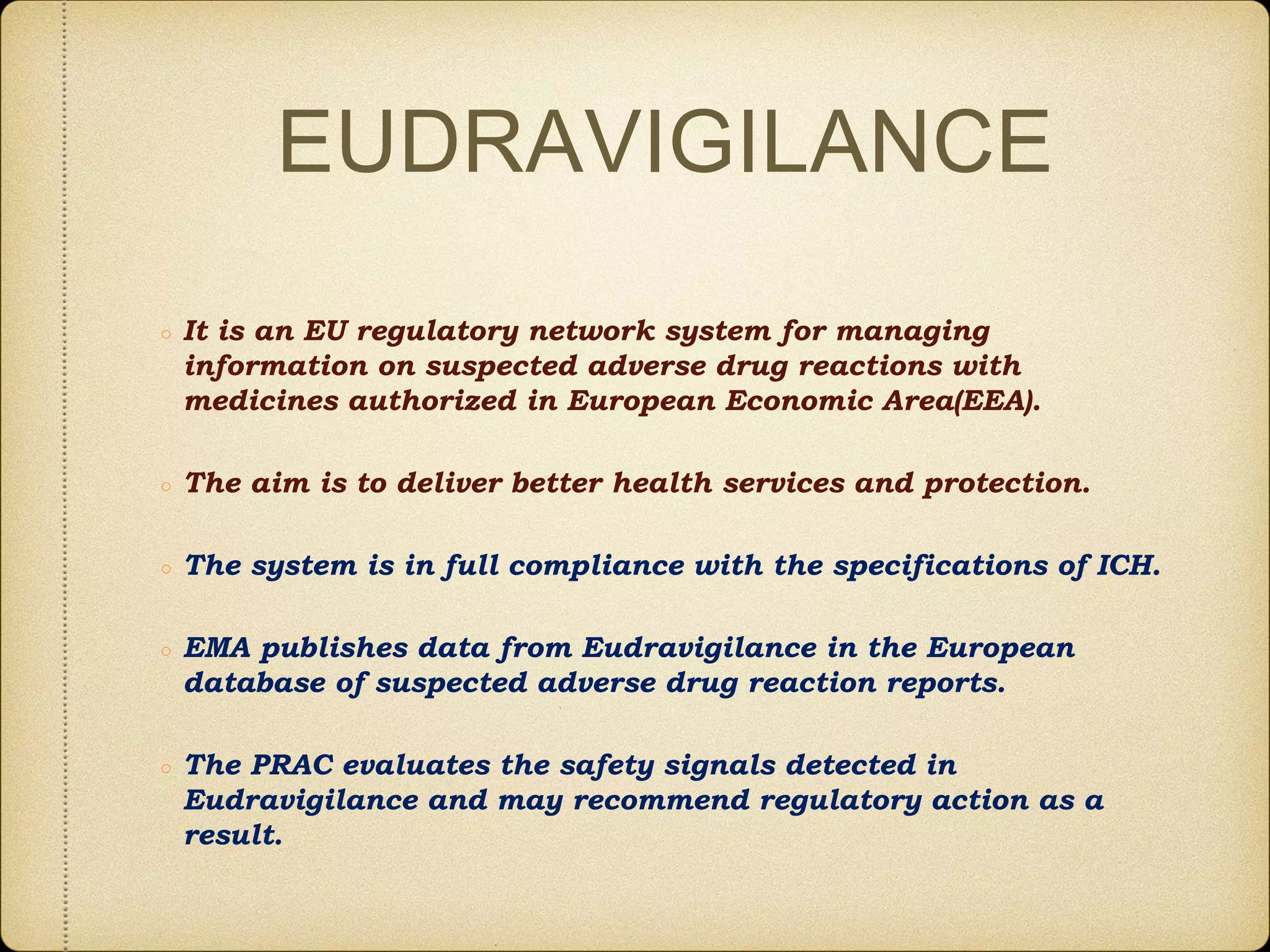 Pharmacovigilance regulations as per European Union | PPTX