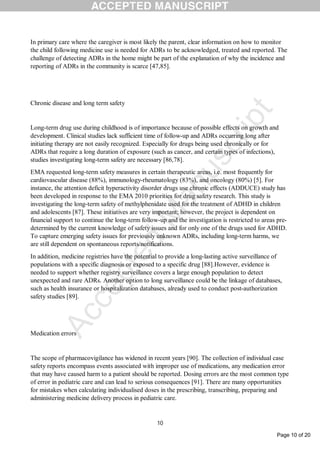 Pharmacovigilance in pediatrics | PDF