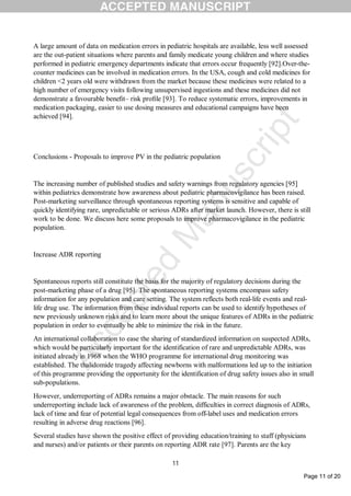 Pharmacovigilance in pediatrics | PDF