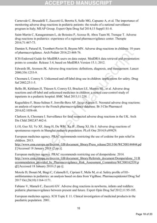 Pharmacovigilance in pediatrics | PDF