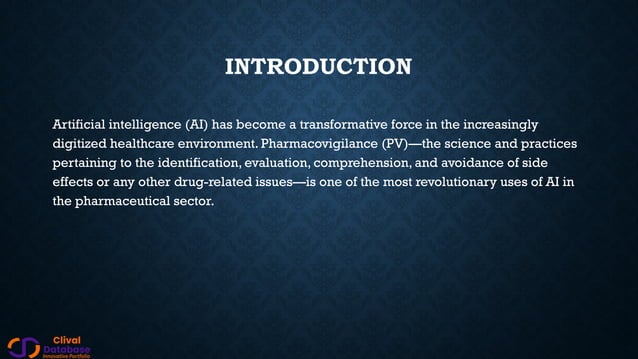 Pharmacovigilance in the Age of AI-Clival Database | PPTX