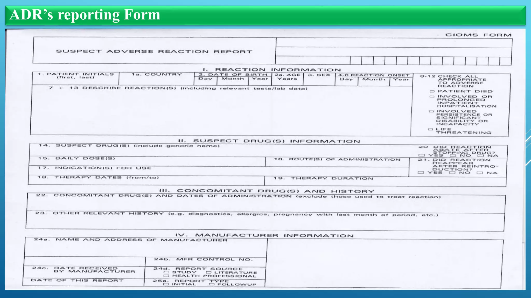 Pharmacovigilance & Detecting and reporting ADR’s | PPTX