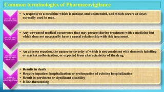 Pharmacovigilance & Detecting and reporting ADR’s | PPTX