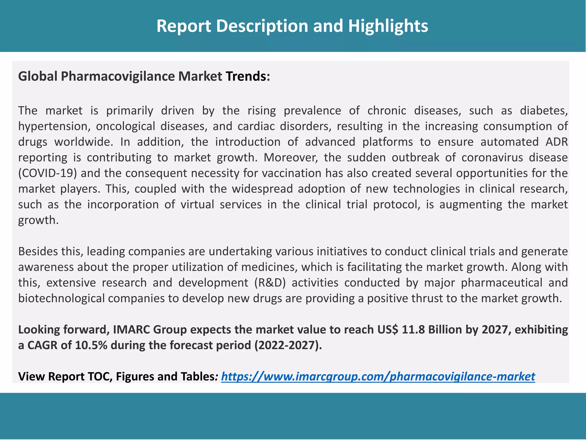 Pharmacovigilance Market PPT 2022: Size, Growth, Demand and Forecast till 2027 | PPTX