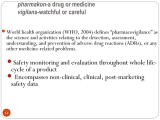 Pharmacovigilance overview | PPT