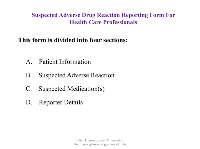 Pharmacovigilance and Method of ADR reporting | PPTX