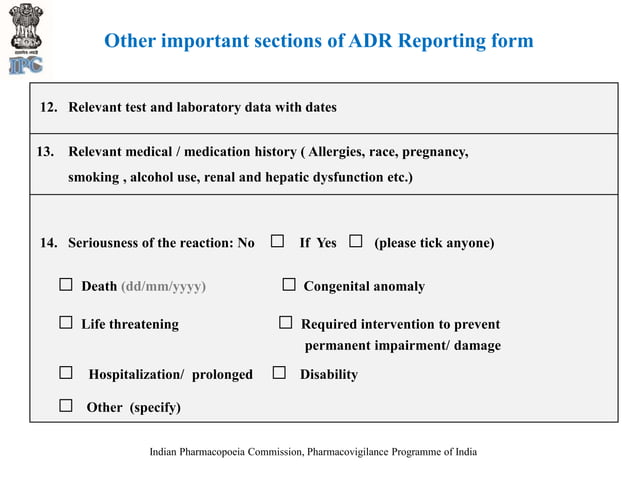 Pharmacovigilance and Method of ADR reporting | PPTX
