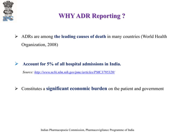 Pharmacovigilance and Method of ADR reporting | PPTX