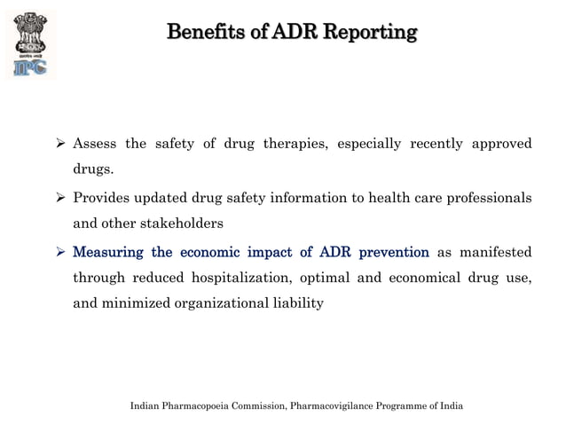Pharmacovigilance and Method of ADR reporting | PPTX
