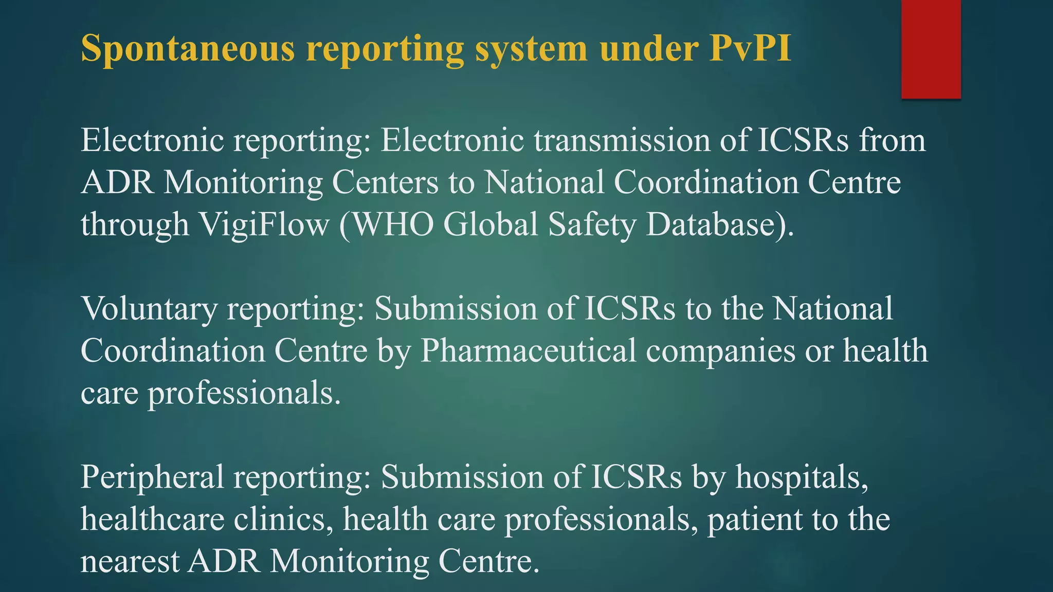 Pharmacovigilance programme of india | PPTX