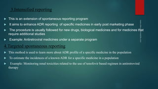Pharmacovigilance reporting methods | PPTX