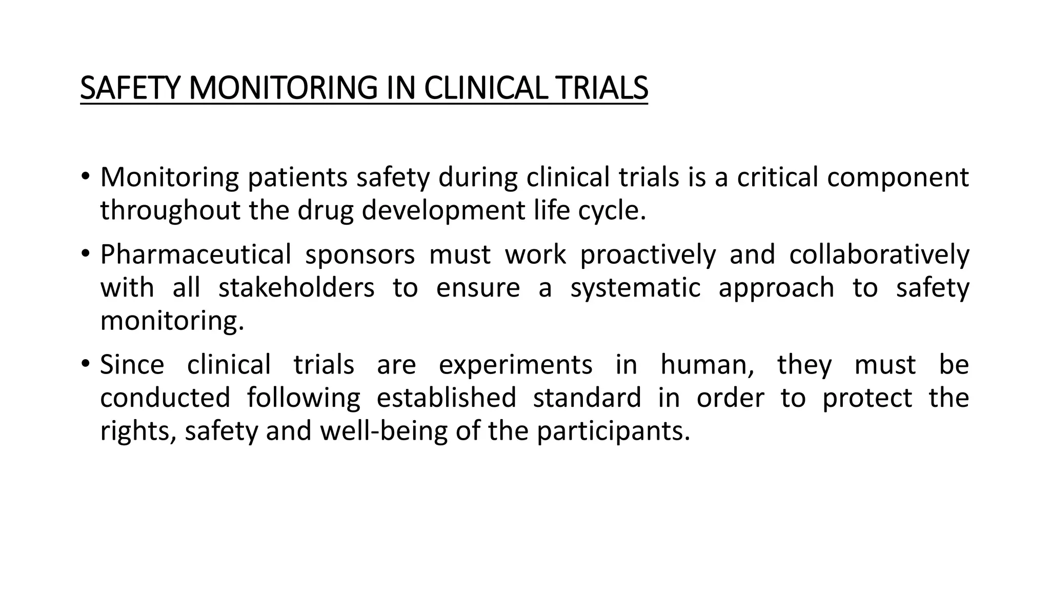 Pharmacovigilance safety Mon. in clinical trials.pptx