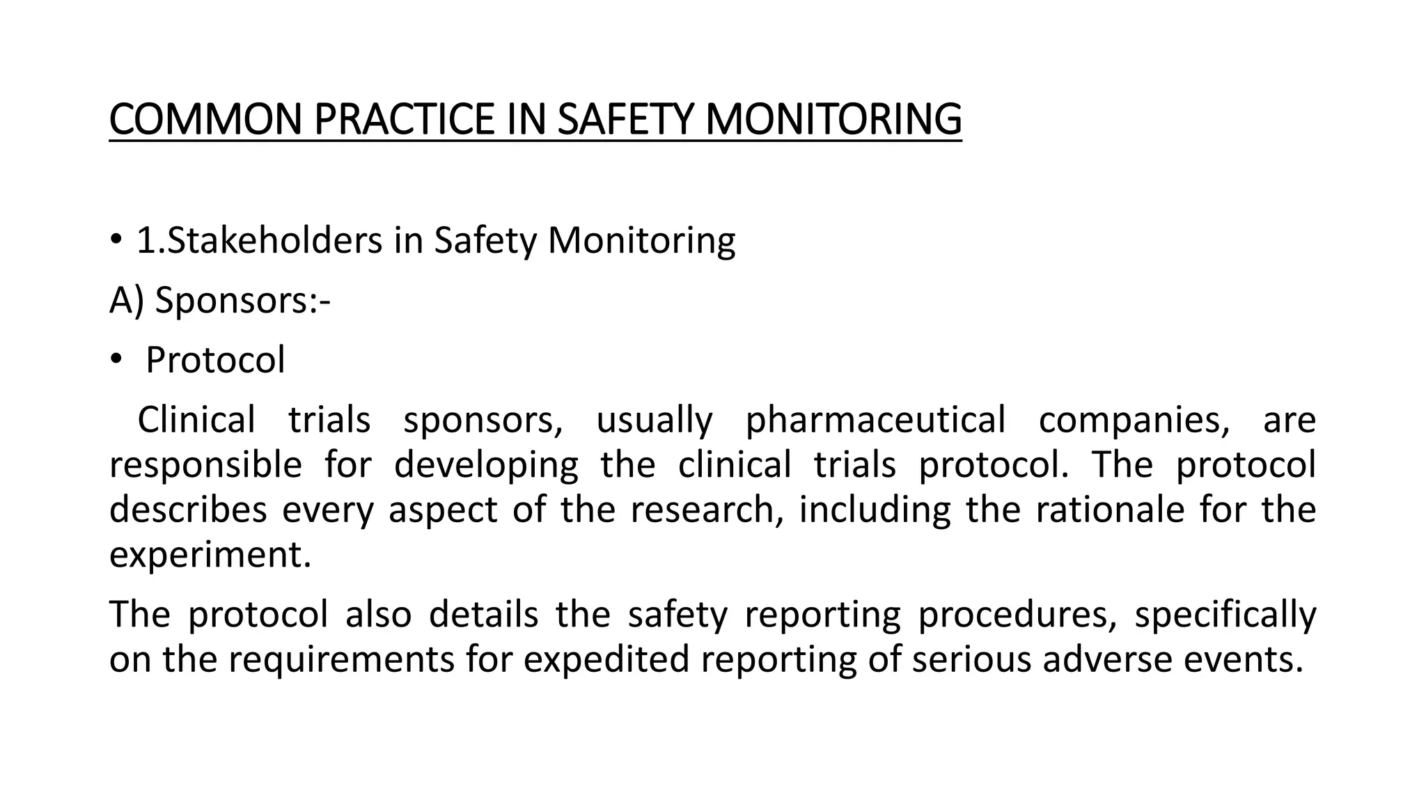Pharmacovigilance safety Mon. in clinical trials.pptx