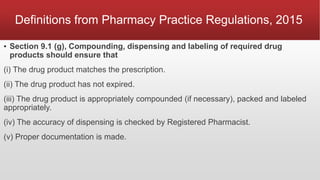 Indian Pharmacy act 1940 and 1945 | PPT