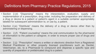 Indian Pharmacy act 1940 and 1945 | PPT