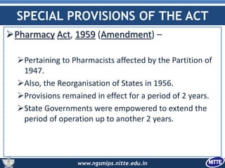 The Pharmacy act, 1948 | PPTX