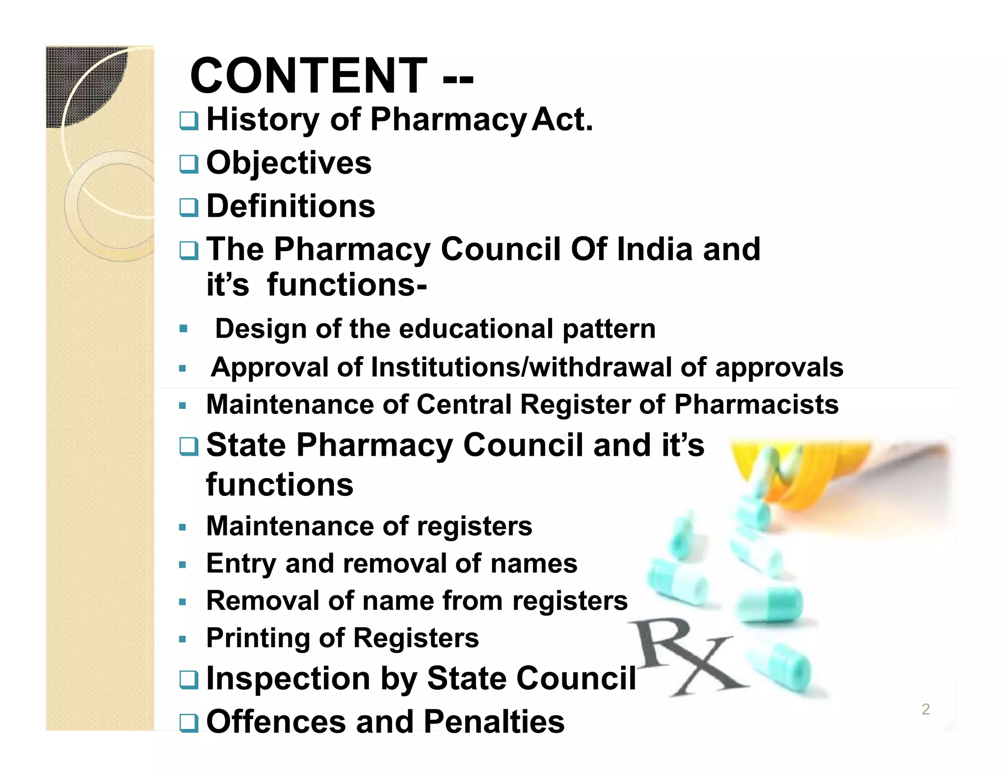 Pharmacy act 1948 | PPT