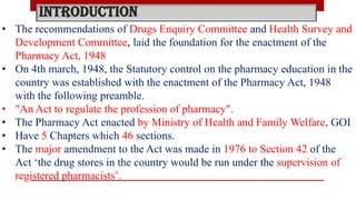 Pharmacy act 1948 | PDF