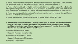 Pharmacy Act ,1948 | PPT
