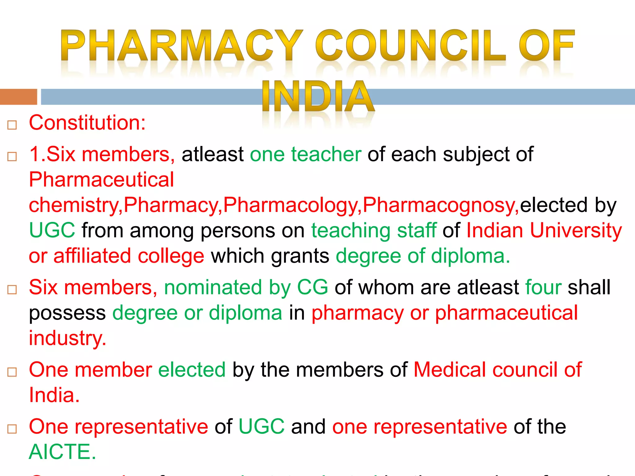 Pharmacy act 1948 | PPTX