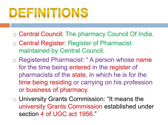 Pharmacy act 1948 | PPT
