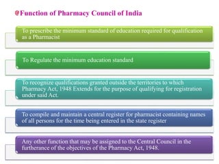 Pharmacy act 1948 (Swati Khedekar) | PDF