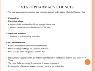 Pharmacy Act 1948 it is having objectives , Definitions and many more ...
