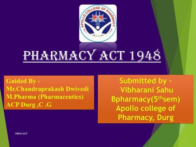 Pharmacy act 1948 | PDF