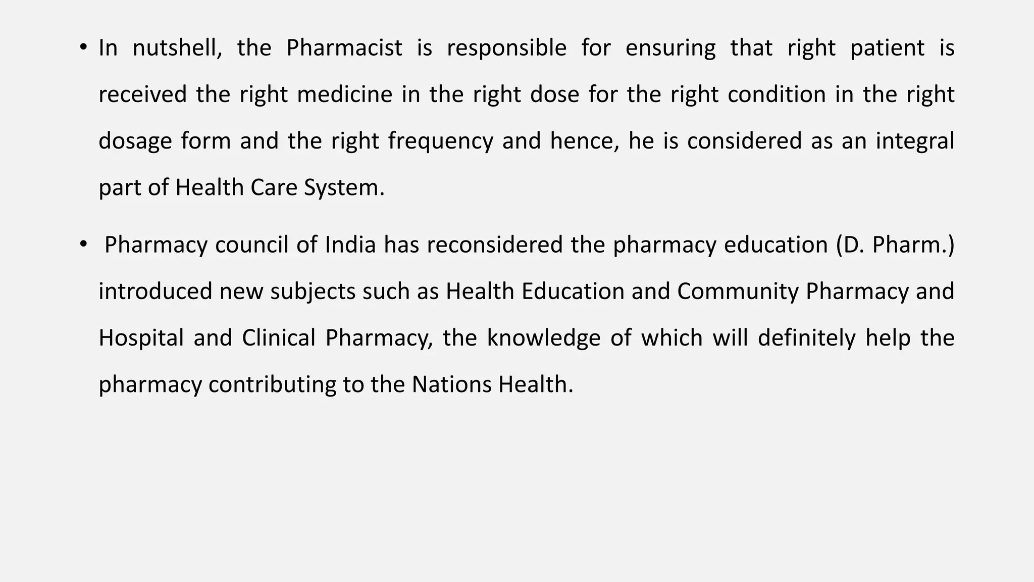 Pharmacy and health care system | PDF