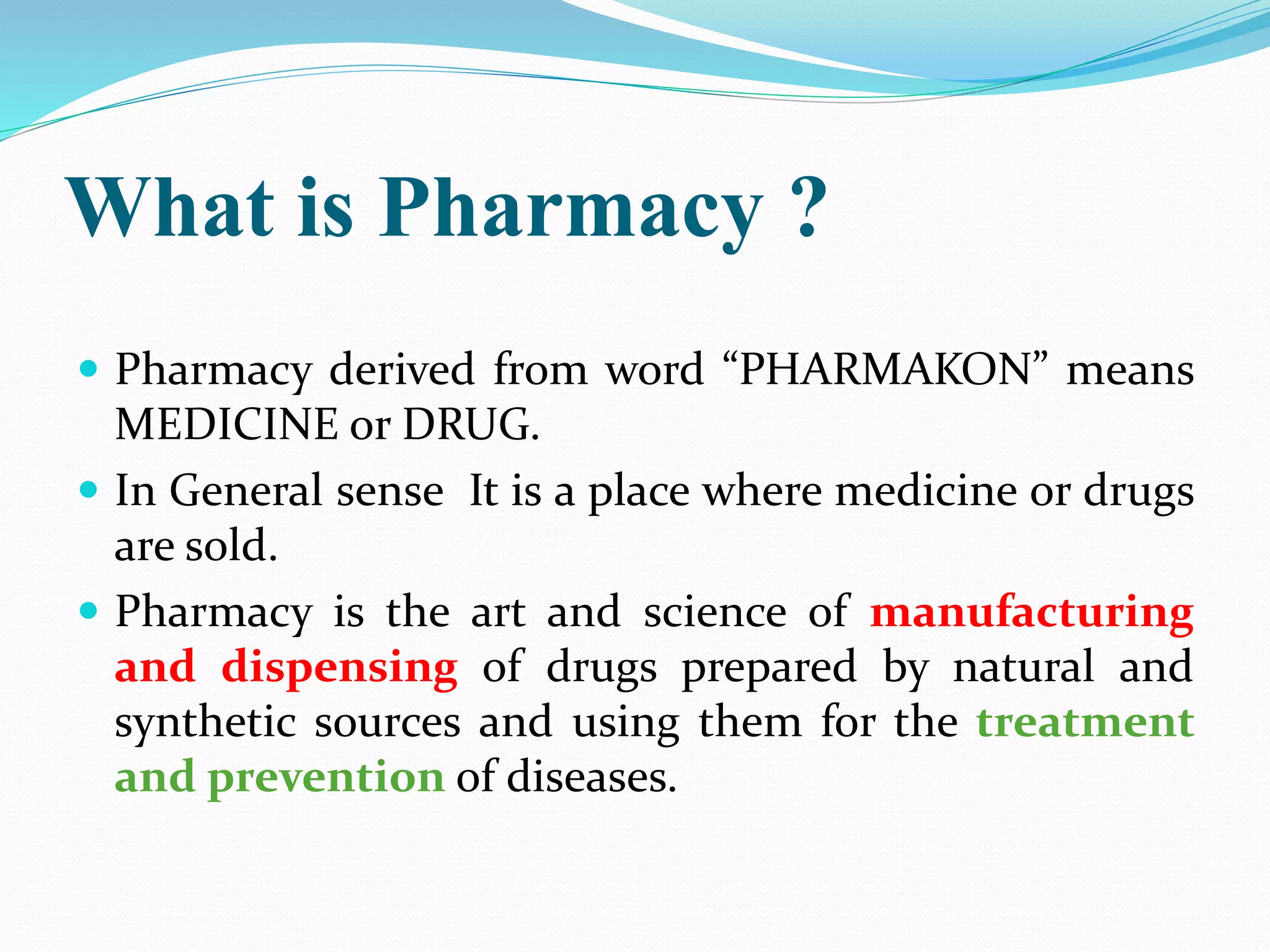 Pharmacy and pharmaceutics | PPTX