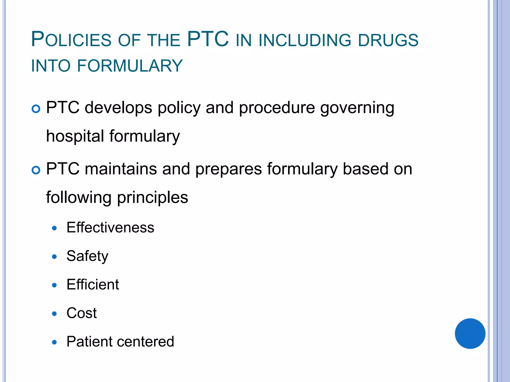Pharmacy and therapeutic committee | PPTX