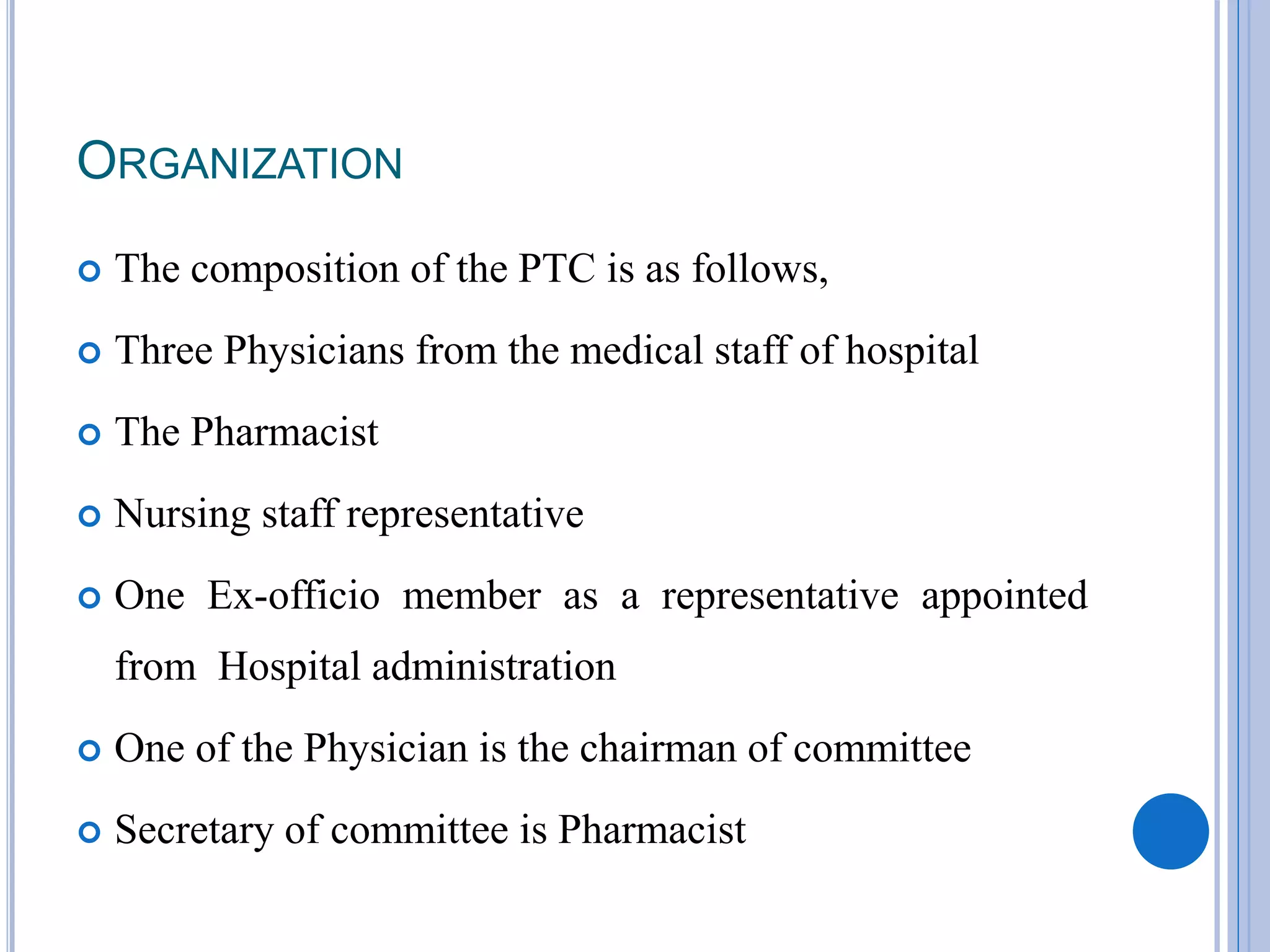 Pharmacy and therapeutic committee | PPTX