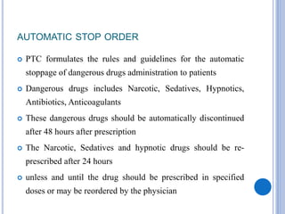 Pharmacy and therapeutic committee | PPTX