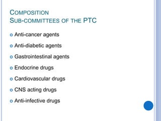 Pharmacy and therapeutic committee | PPTX