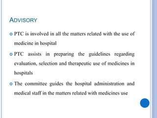 Pharmacy and therapeutic committee | PPTX