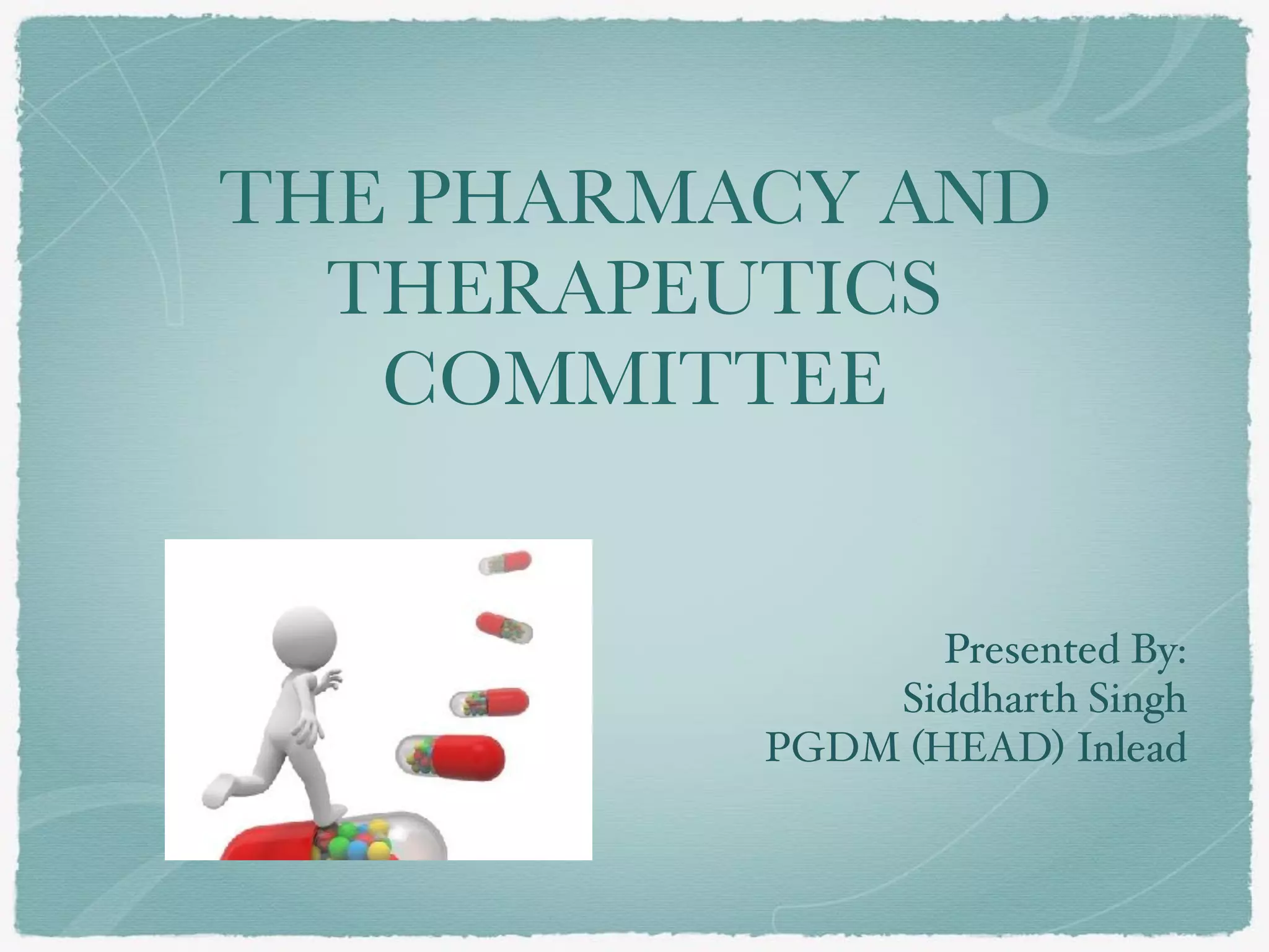 Pharmacy and therapeutic committee | PDF