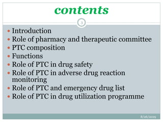 Pharmacy and therapeutic community | PPTX