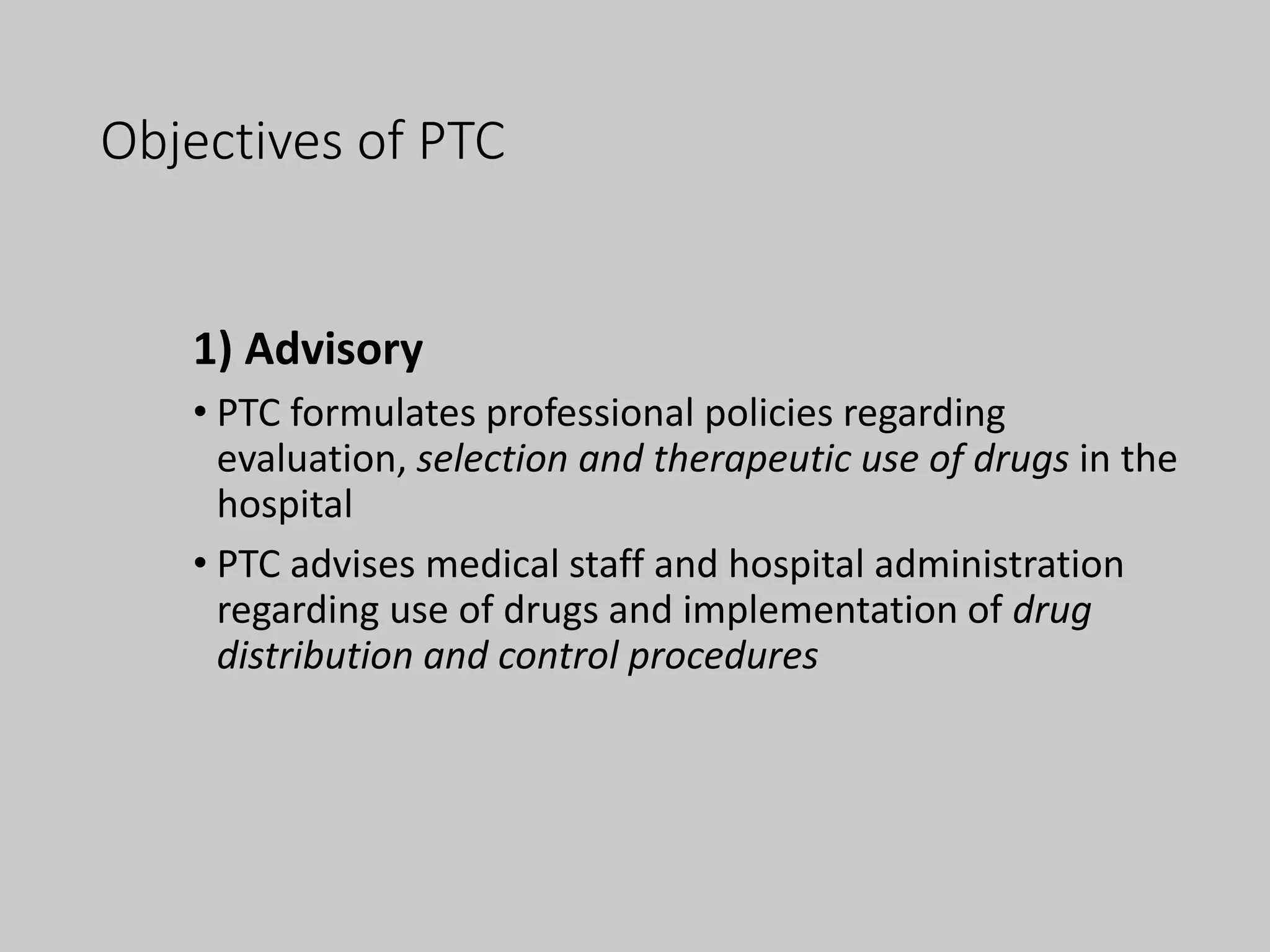 Pharmacy and therapeutics committee | PPT