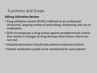 Pharmacy and therapeutics committee | PPT