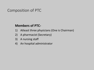 Pharmacy and therapeutics committee | PPT